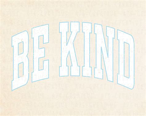 Retro Varsity Be Kind Png Instant Download Vintage Varsity Be Etsy