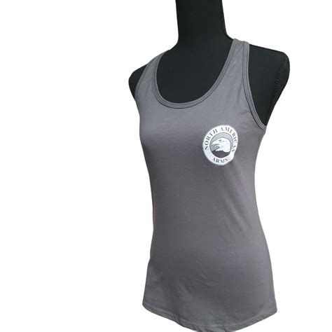 Dark Grey Racerback Tank Top North American Arms