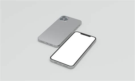 Premium Photo Phone Right Side And Upside Down Mockup Isometric View