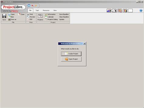 projectlibre tutorial part 1 creating your first project