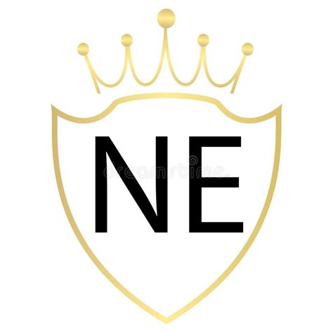 NE Letter Logo Design With Simple Style Stock Vector Illustration Of
