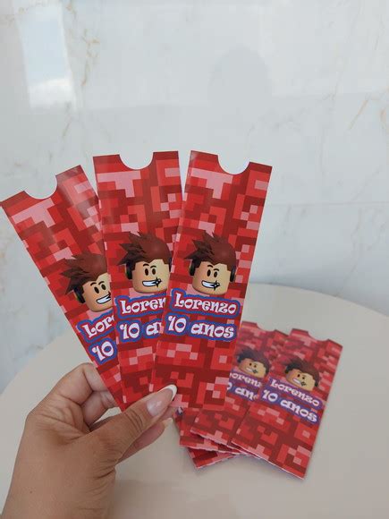 Envelope Personalizado Para Fini Roblox Produtos Elo7