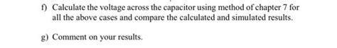 Solved For The Given Rc Circuit Shown In The Figure Below F Chegg