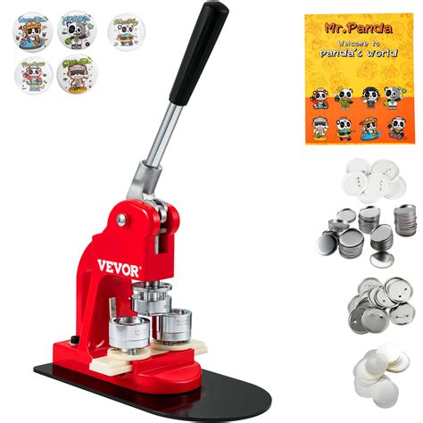 Vevor Vevor Button Maker 1 Inch Button Badge Maker 25mm Pins Punch Press Machine 499 Pcs Free