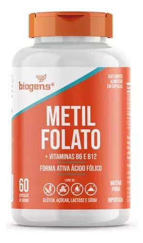 Metilfolato 400mcg 60 Cps Biogens Neutro Mercadolivre