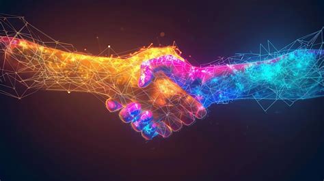premium photo a digitally rendered image of two hands shaking made up
