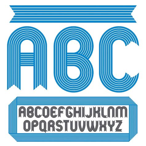 Ensemble De Lettres De L Alphabet Anglais Majuscules Vectorielles Cool