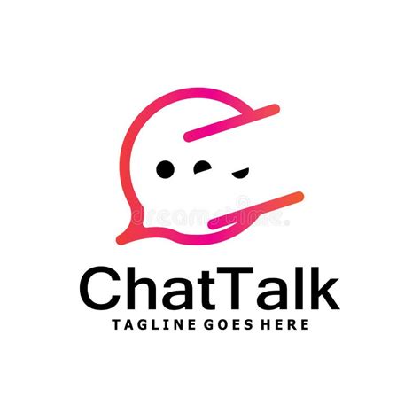 Chat Bubble Logo Icon Vector Illustration Template Stock Vector Illustration Of Internet