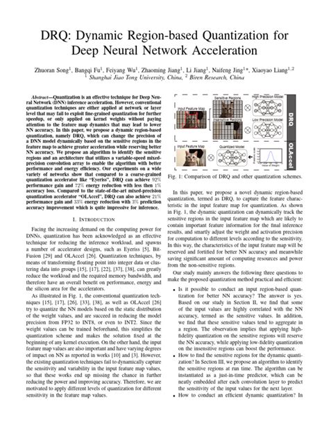 Dynamic Region Based Quantization For Deep Neural Network Acceleration Pdf Deep Learning