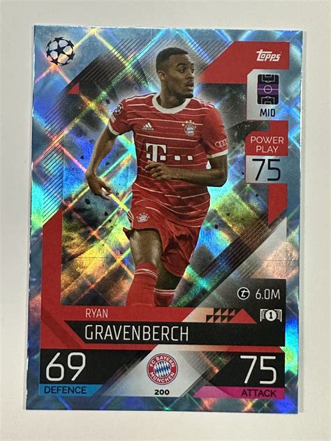 200 Ryan Gravenberch Base Crystal Foil Parallel Bayern Munich Topps