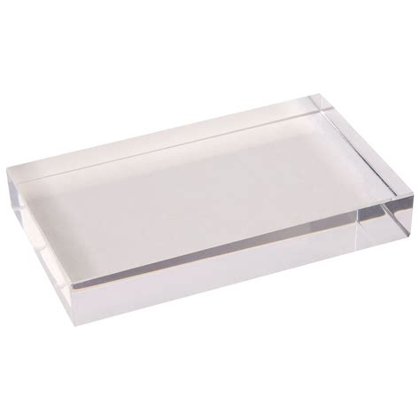 Eisco Acrylic Rectangular Block 115 X 65 X 18mm Rapid Electronics