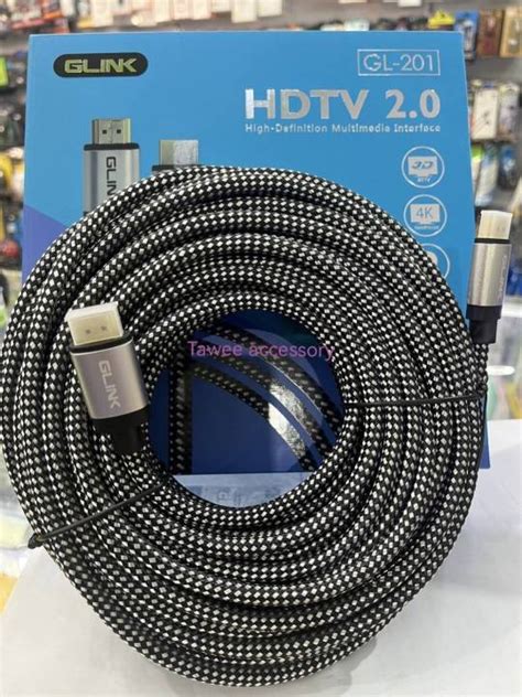 สาย Hdmi 3d 4k V20 Mm สายถัก Glink Gl201 Gl 201 Th