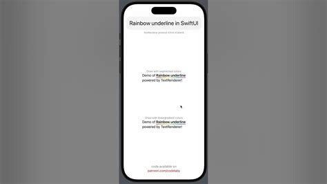 draw rainbow underline in swiftui textrenderer protocol youtube