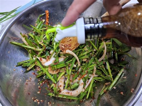 이원일육전 대패육전과 찰떡궁합 부추무침 양념 만들기 막걸리안주