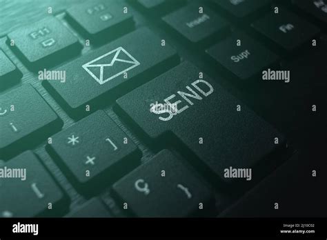 Keyboard With Send Button Email Marketing Concept Internet Of Things Stock Photo Alamy