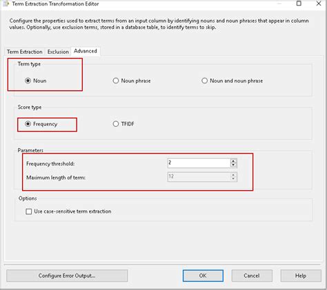 Term Extraction Transformation In Ssis