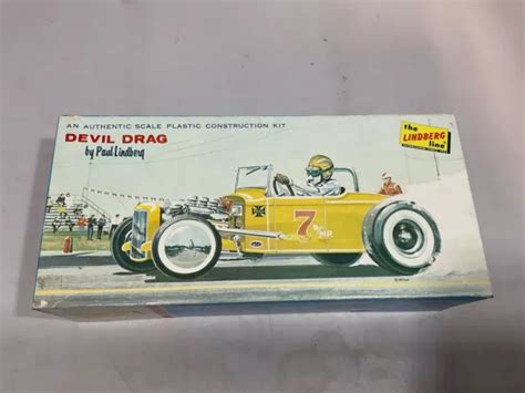 Vintage Lindberg Devil Drag Model No 6029 Unbuilt Wmanueland Decals