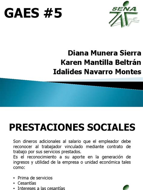 Prestaciones Sociales Pdf Compensación Laboral Salario