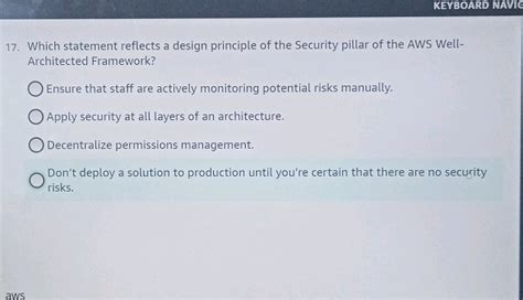 Keyboard Navig Which Statement Reflects A Studyx