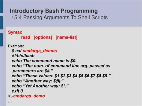 ppt chapter 15 introductory bash programming powerpoint presentation