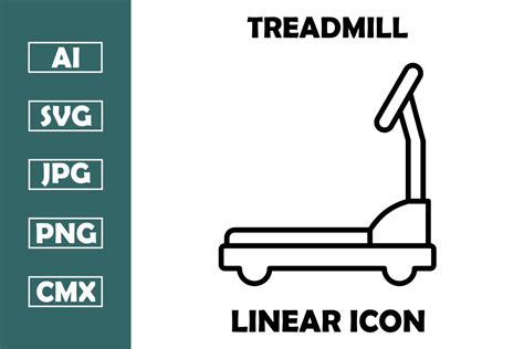 Treadmill Vector Line Icon Design Graphic By Pexelpy Creative Fabrica