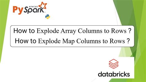 11 Databricks Pyspark Explode On Array And Map Types Pyspark Part
