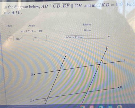 In The Diagram Below Overline Aboverline Cdoverline Efoverline Gh