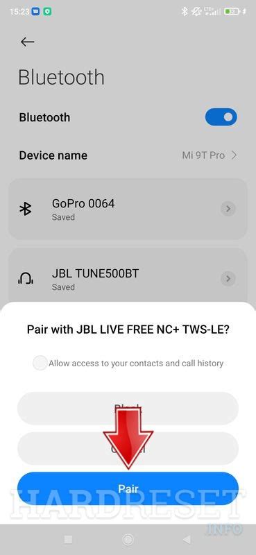 Pair With Android JBL Live Free NC TWS How To HardReset Info