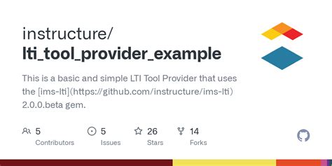 GitHub Instructure Lti Tool Provider Example This Is A Basic And