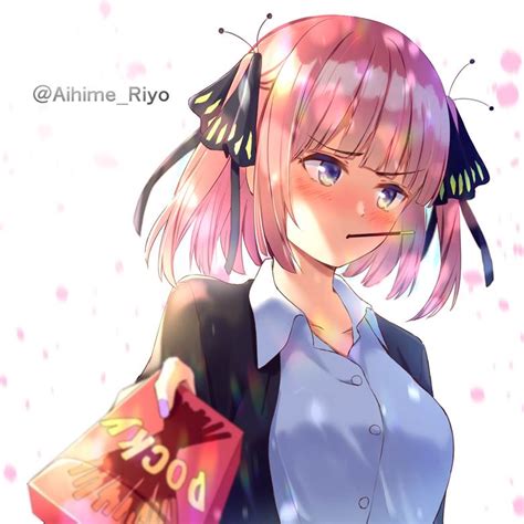 んポッキー 爱姫りよ的吃百奇饼干的人物插画图片 BoBoPic