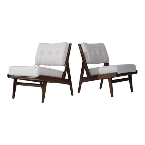 Set Of 2 Slipper Chairs By Jens Risom For Risom Inc Circa 1950s