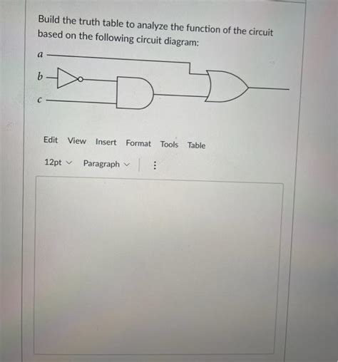 Solved Build The Truth Table To Analyze The Function Of The Chegg