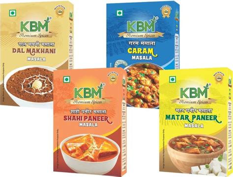 Kbm Premium Spices Garam Masala Matar Paneer Dal Makhaniand Shahi
