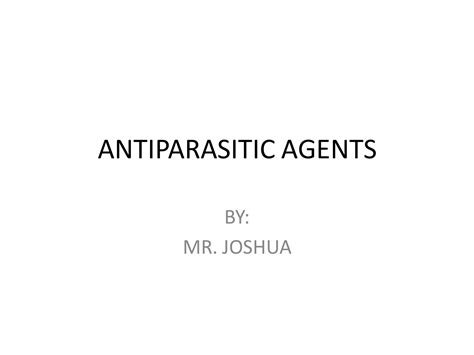 SOLUTION Pharmacology Antiparasitic Agents Studypool