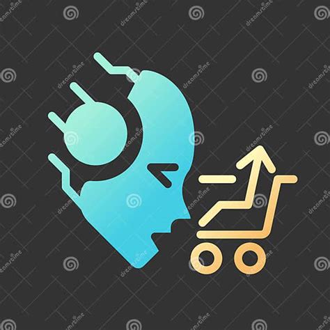 Ai Sells Gradient Glyph Icon With Lineart For Dark Theme Stock Vector