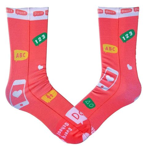 Microsoft Dost Charity Sock Coral Johns Crazy Socks