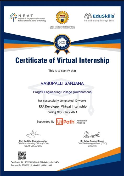 Sanjana Vasupilli On Linkedin Rpa Uipath Automation Internship