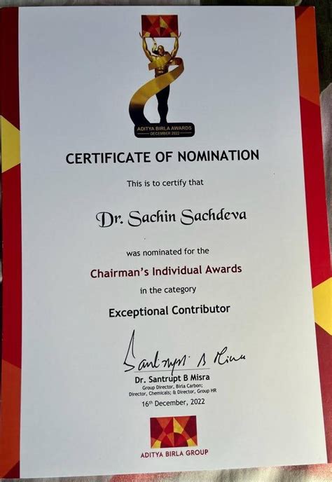 Dr Sachin Sachdev On Linkedin Very Much Proud To Share That I Was Nominated For Chairmans