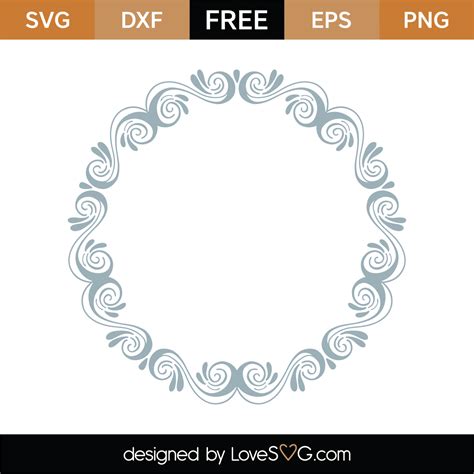 Free Monogram Frame Svg Cut File