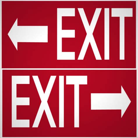 Exit With Custom Direction Arrow Life Saving Equipment Repair Co
