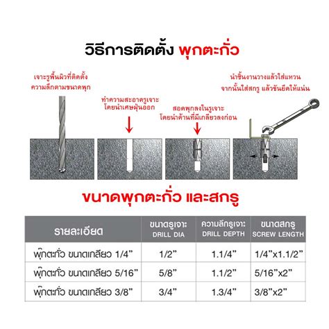 ชุดพุกตะกั่วพร้อมสกรู 1 4 จำนวน 4 ตัว ชุด Bdee