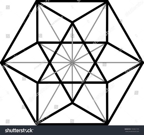 Cuboctahedron Vector Equilibrium Archimedean Solid Stock Vector