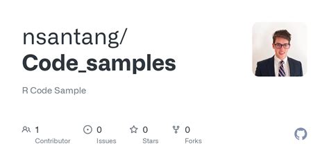 GitHub Nsantang Code Samples R Code Sample