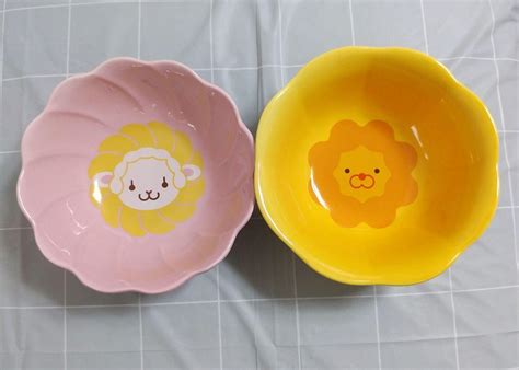 【ミスドキャラクター】丼2点セット（ポン・デ・ライオン、フレンチウーラー） メルカリ