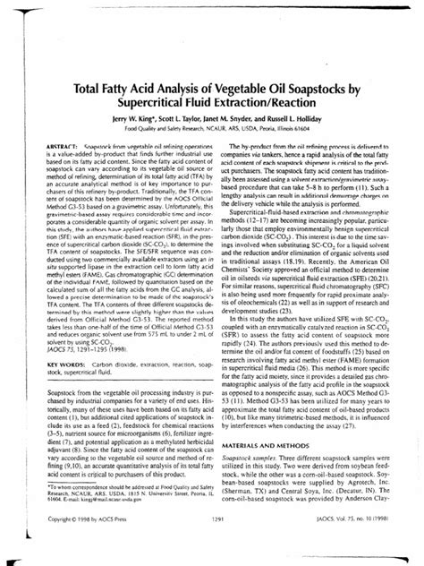 Pdf 116 Total Fatty Acid Analysis Dokumentips