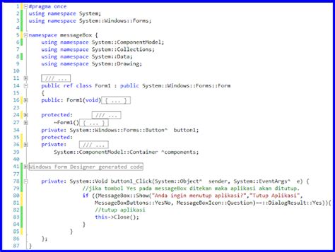 Sedikit Tentang Kuliahku Messagebox Belajar Visual C