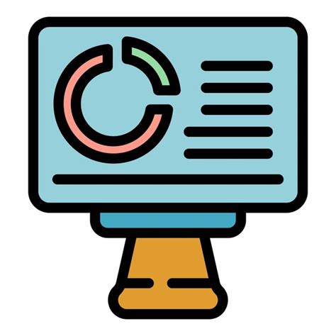 Premium Vector Monitor Market Forecast Icon Outline Monitor Market