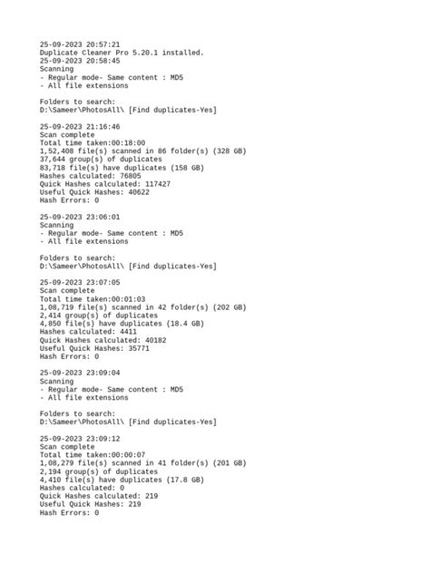 Duplicate Cleaner Log File Pdf Computer File Computing