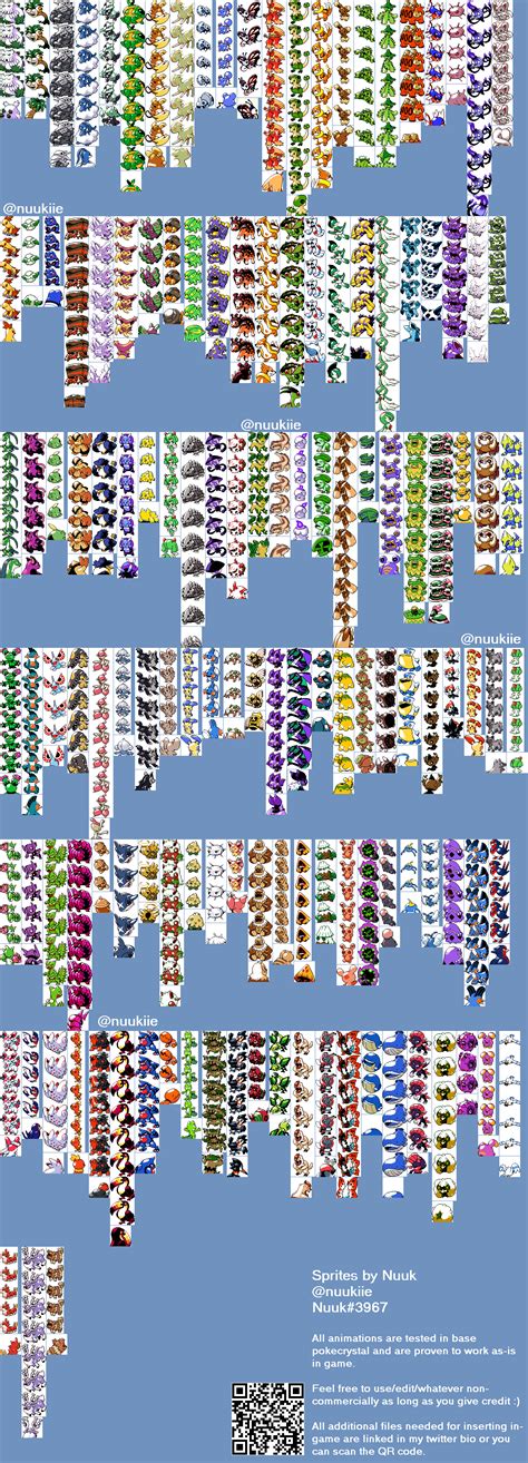 Gen 2 Pokemon Crystal Sprite Sheet By Nuuk By Nuukiie On Deviantart