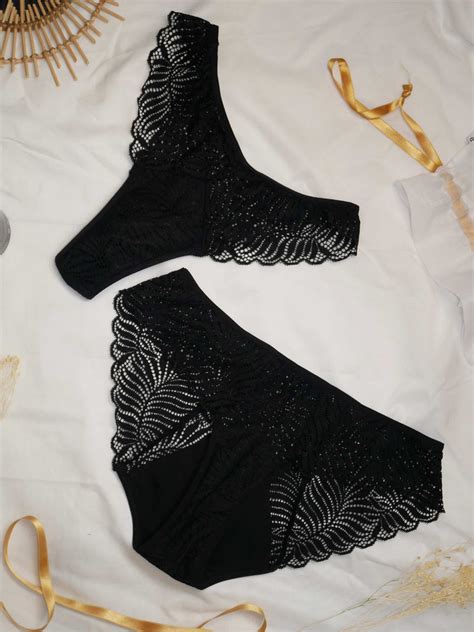 Coffret Tanga Menstruel Et Culotte Menstruelle Hipster Dentelle Joli
